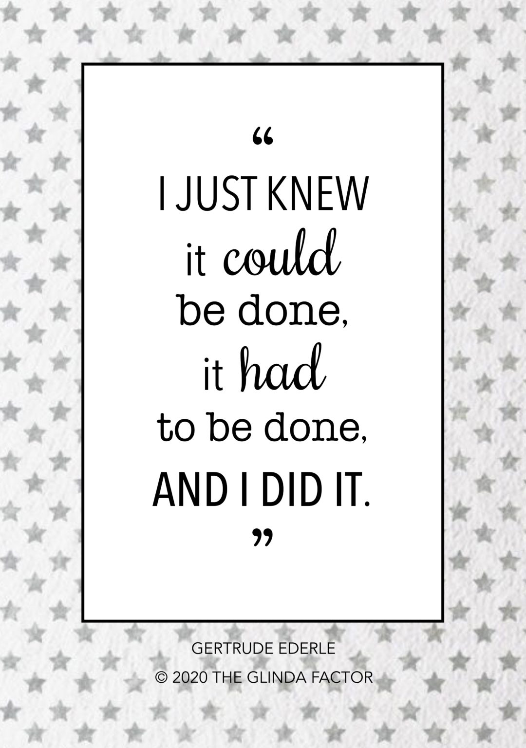 Gertrude Ederle | The Glinda Factor