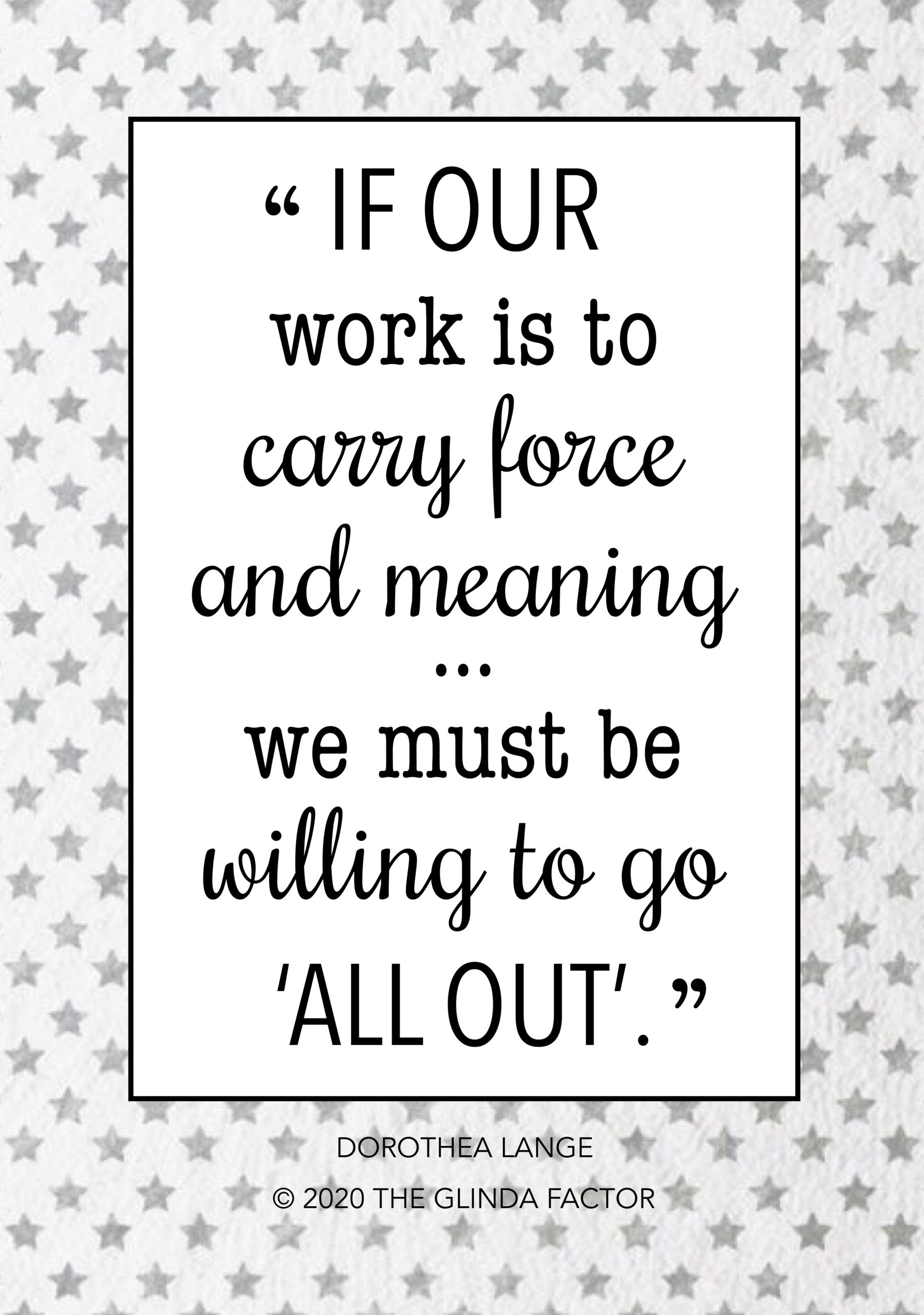 Dorothea Lange | The Glinda Factor